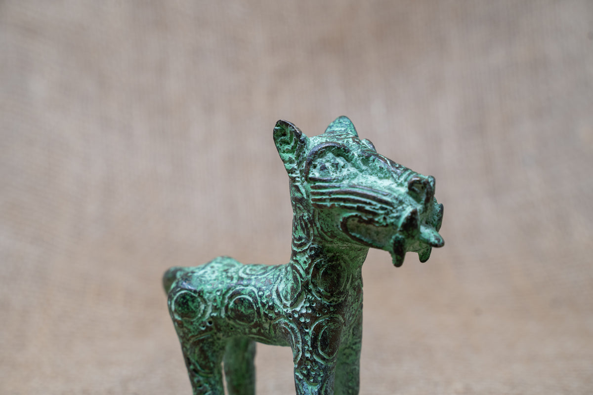 Benin Leopard sculpture - Bronze 56.11 - Botanical Boys