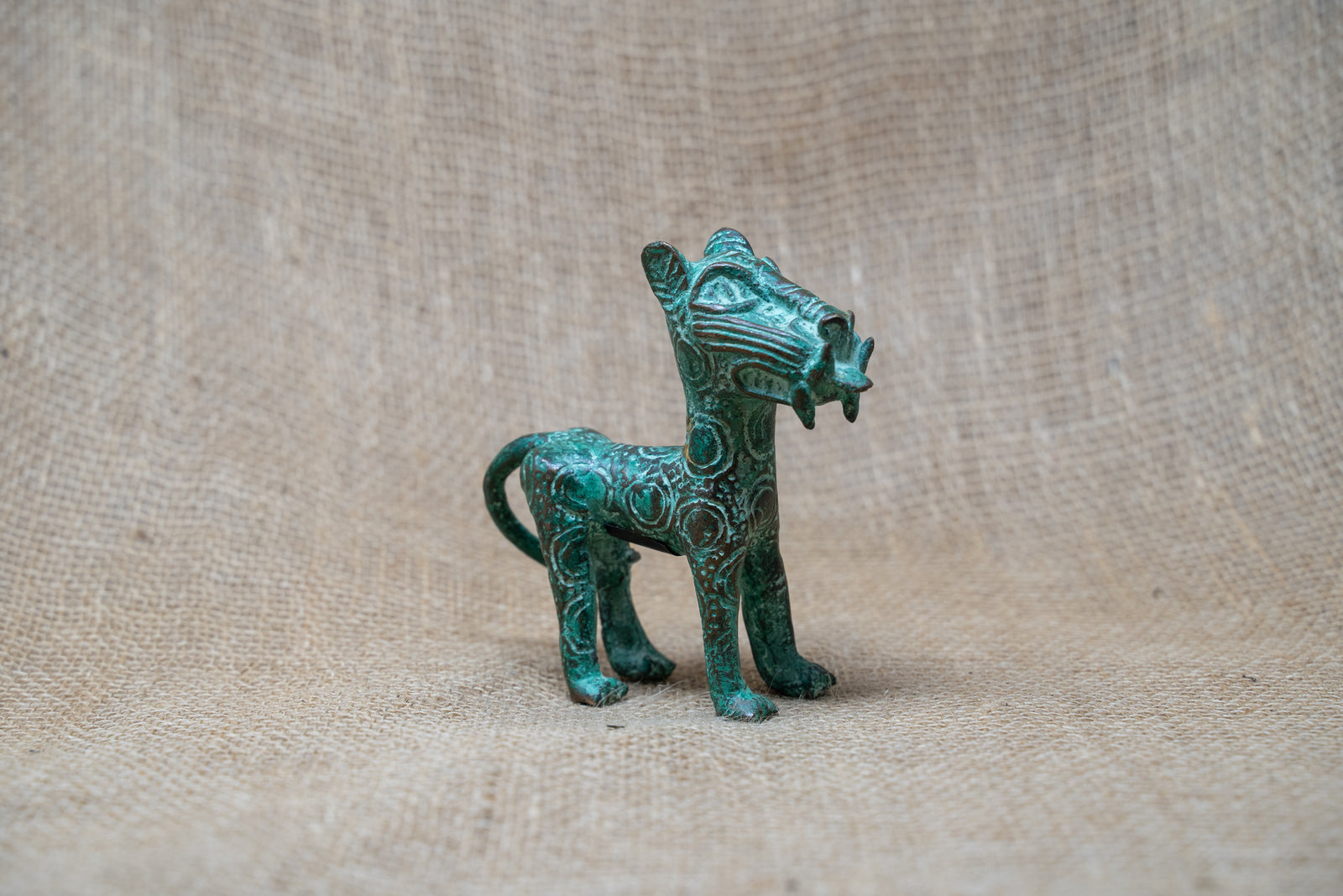 Benin Leopard sculpture - Bronze 56.14 - Botanical Boys