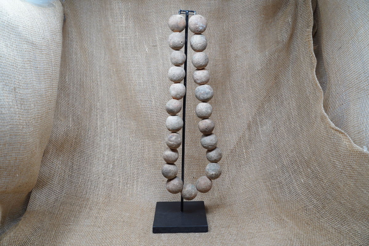 Cameroon Clay Beads- Natural 36.1 - Botanical Boys