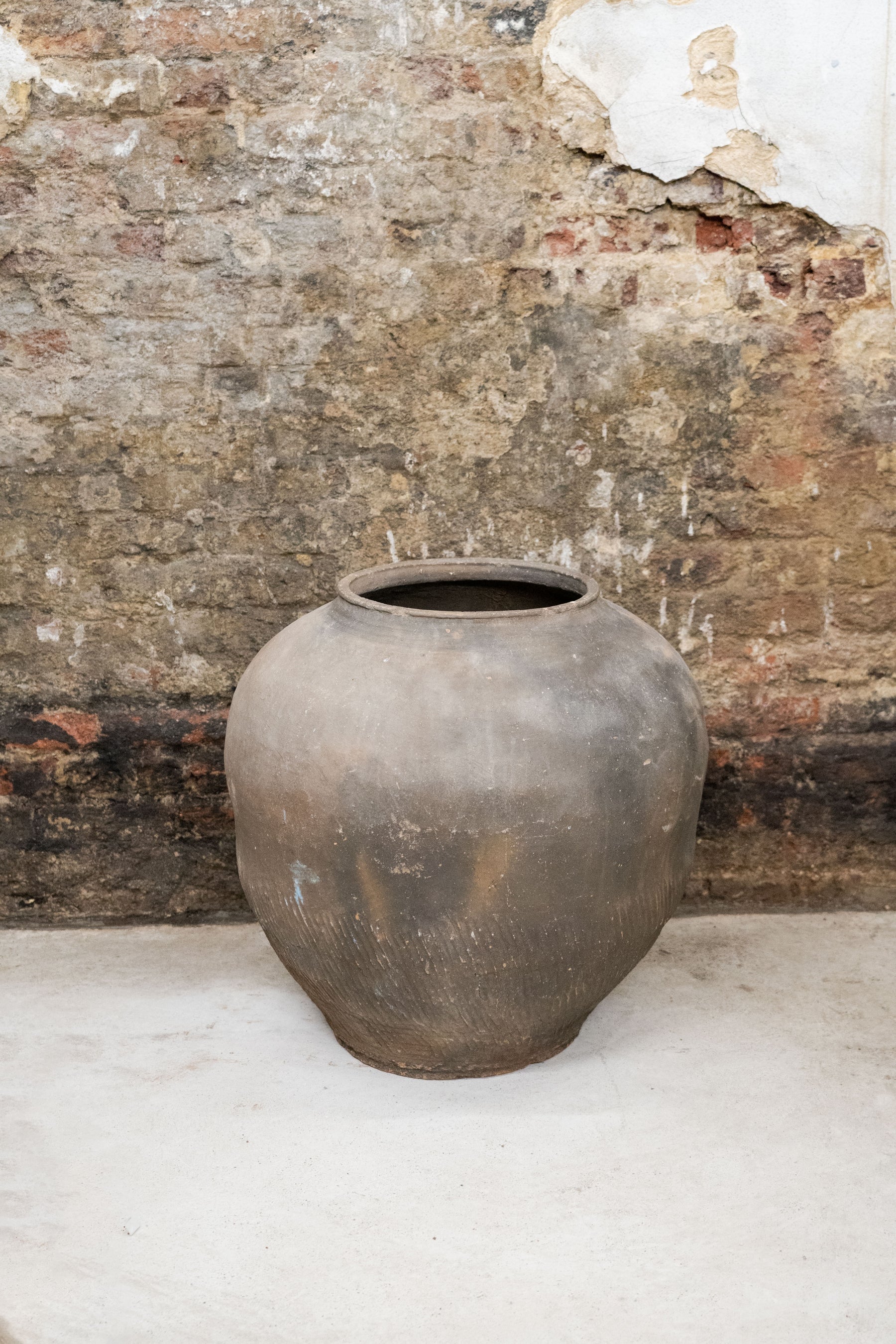 Old XL Brown Asian Pots - Botanical Boys