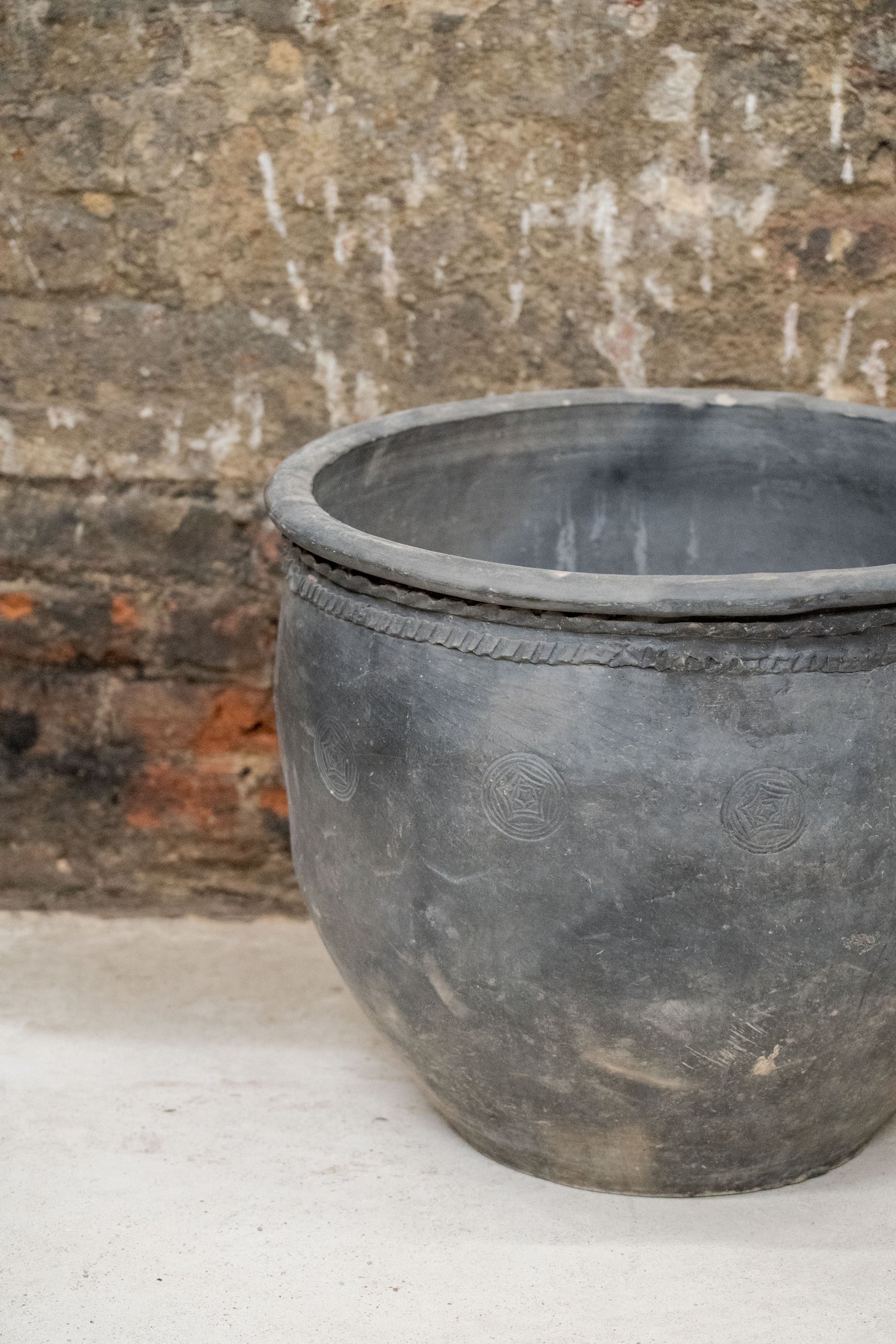 Big Old Grey Asian Pots - Botanical Boys
