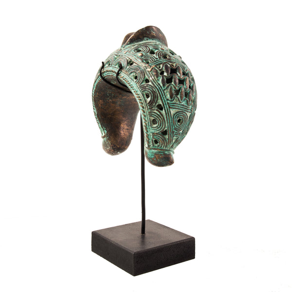 Benin Bronze Bangle 107A - Botanical Boys