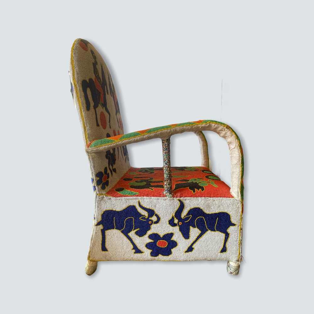 Yoruba Royal Beaded Chair - Botanical Boys