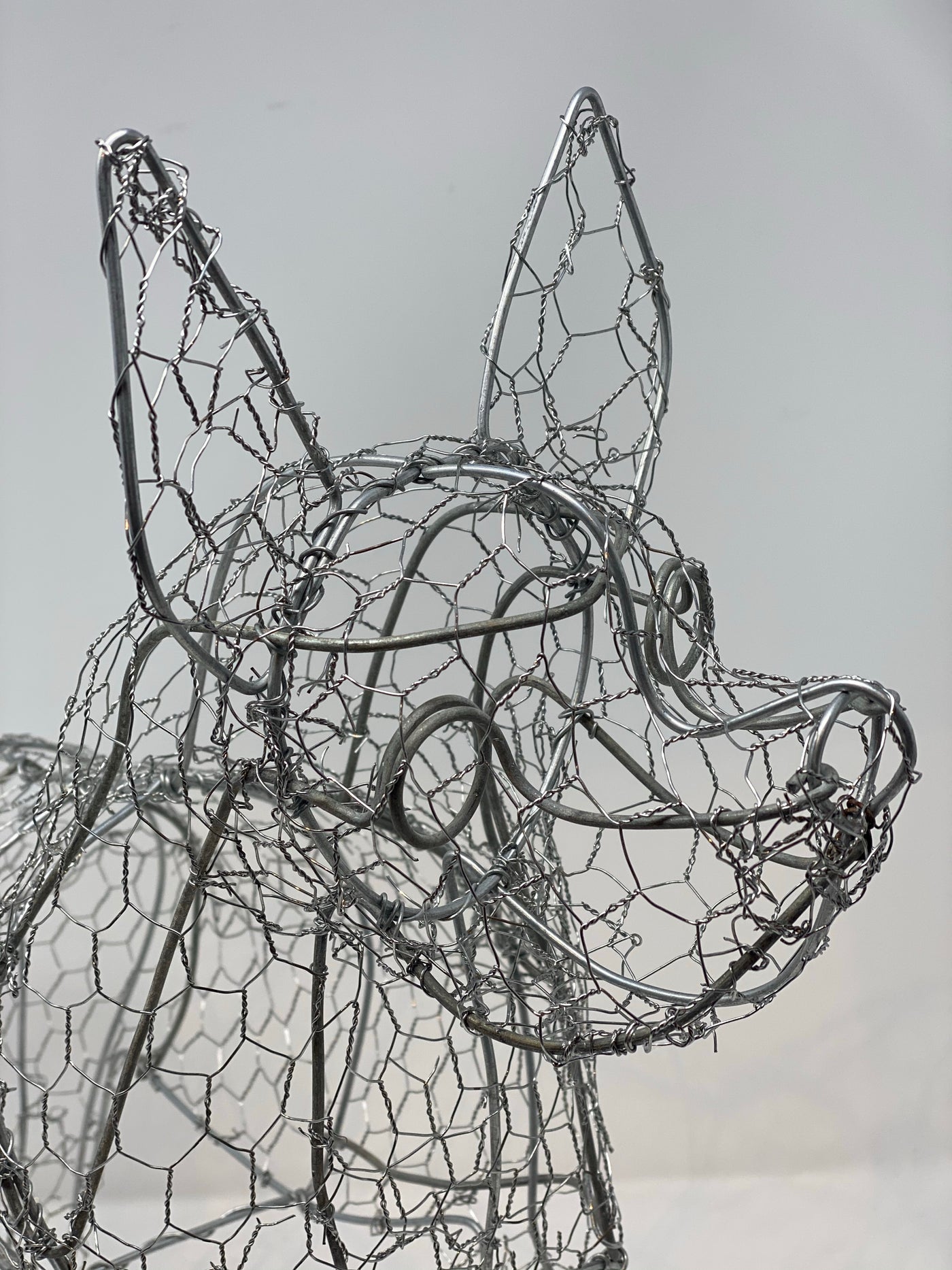 Handmade Wire Dog Sculpture - Botanical Boys