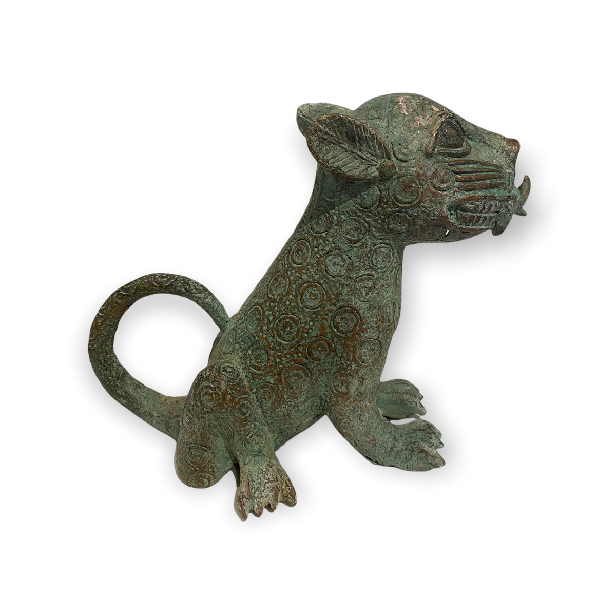 Benin Leopard sculpture - Bronze Large - Botanical Boys
