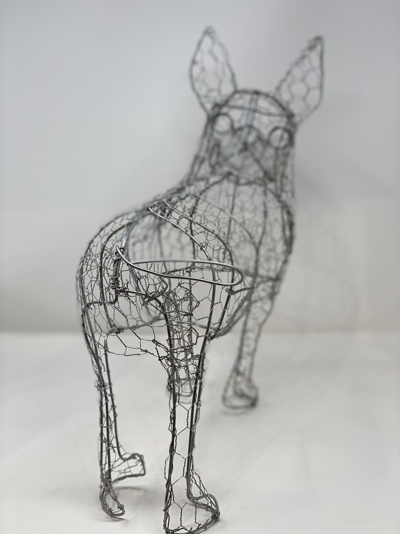 Handmade Wire Dog Sculpture - Botanical Boys